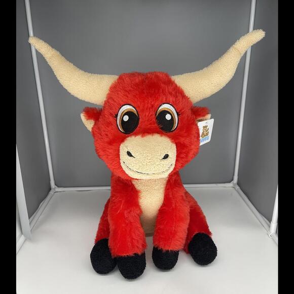 Toys | Nwt Goffa Large Red Bull Plush Ferdinand Stuffed Animal Horns 2 ...